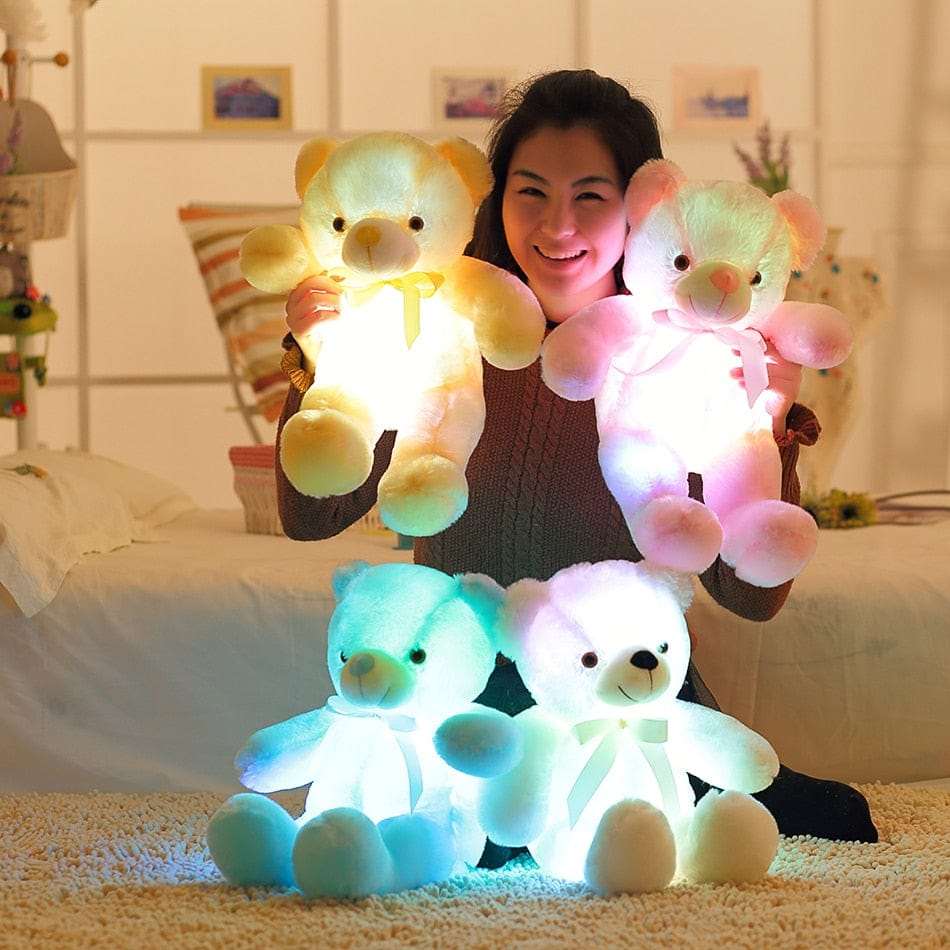 Glowing Teddy Bear Huggy Pillow – Cuddle Up with Softness and Light ...
