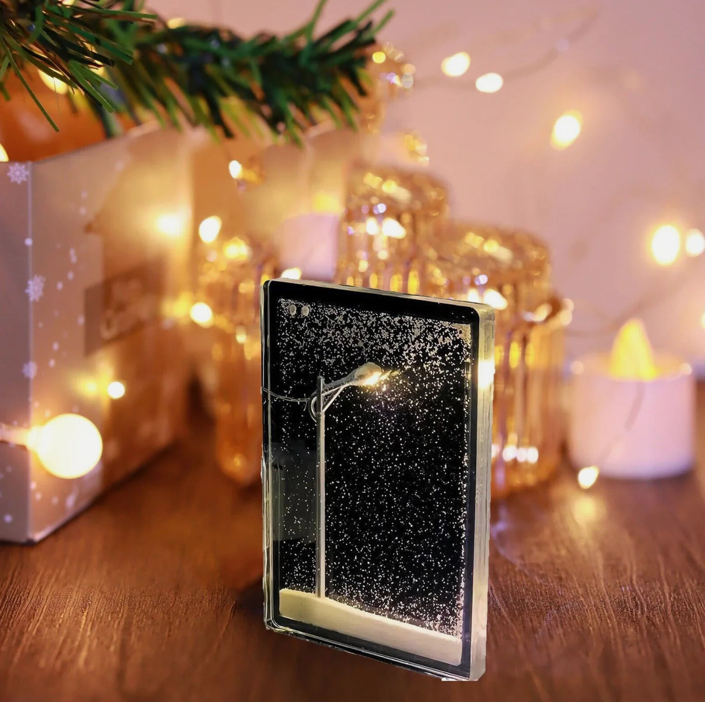 Snow Scene Night Lamp – Cozy Winter Wonderland in a Lamp – Heart Melting