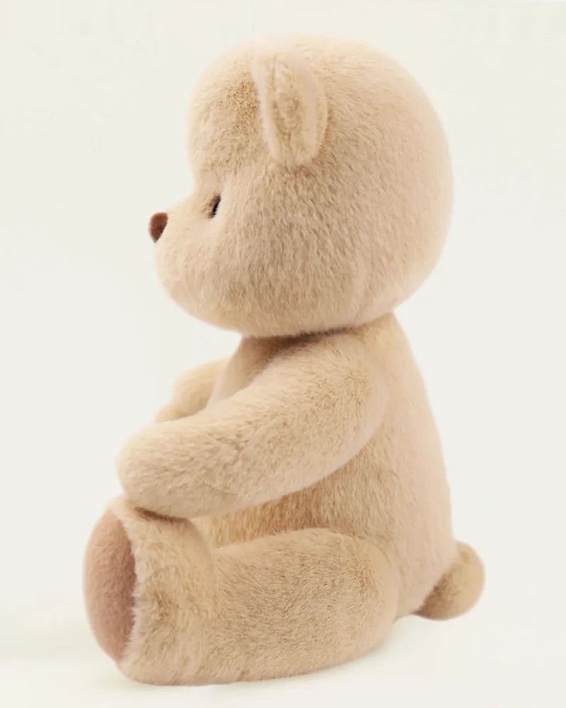 Pink Furry Dino Bear – Adorably Unique Plush Companion – Heart Melting