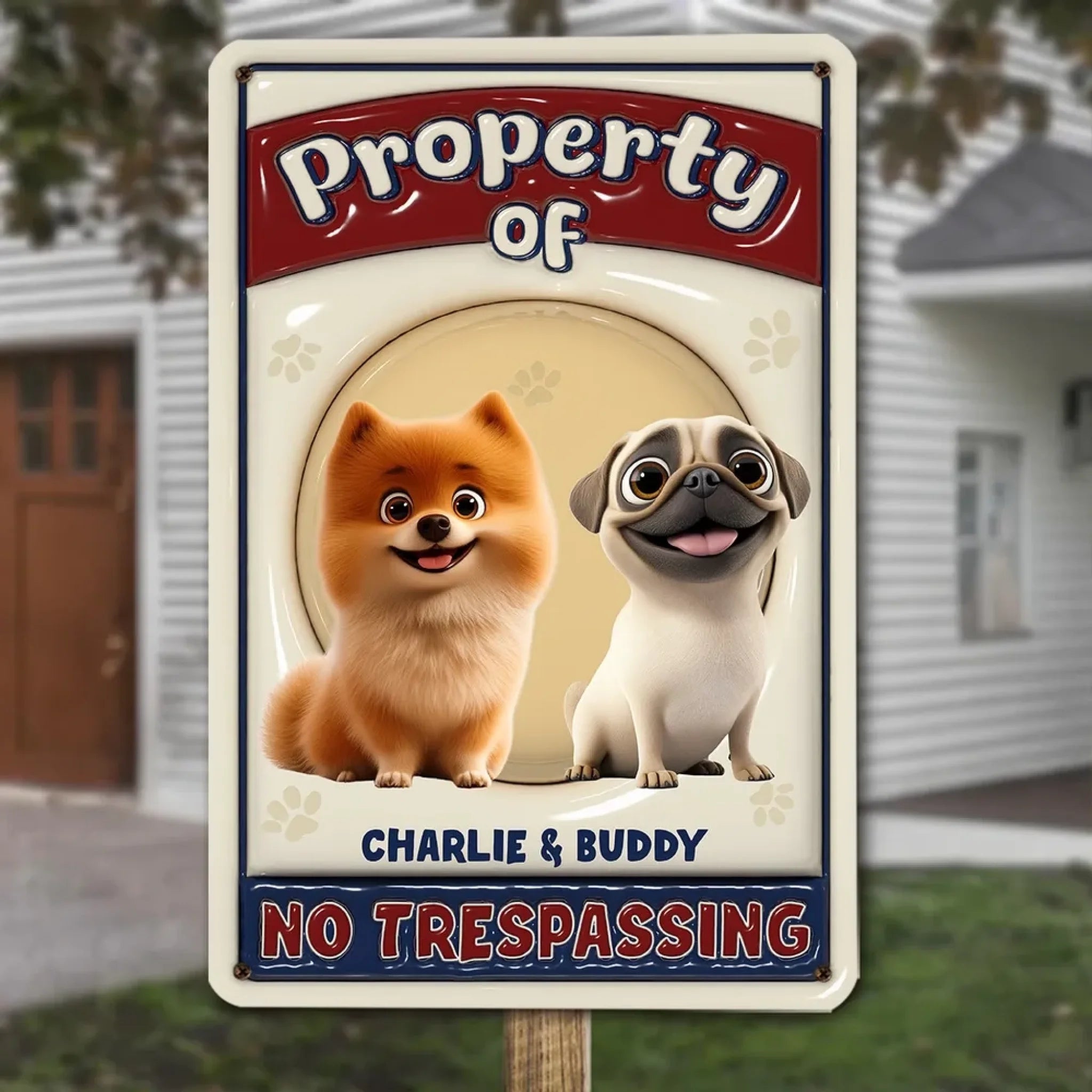 No Trespassing - Personalized Custom 3D Inflated Effect Metal Sign ...