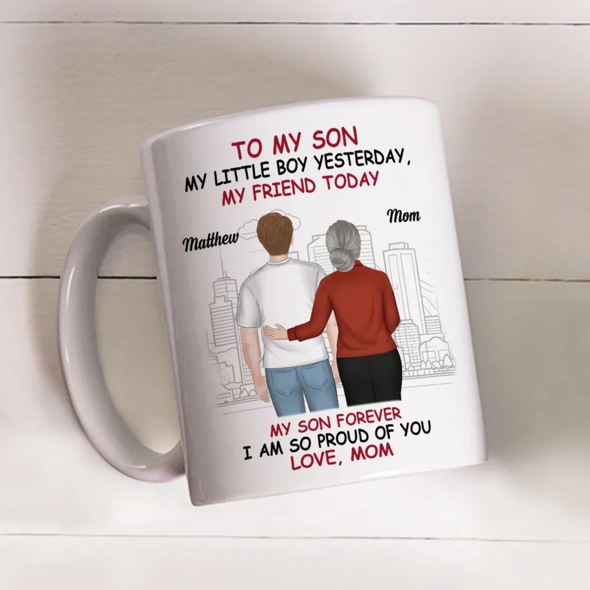 Always My Son Forever Proud - Personalized Custom Coffee Mug – Heart ...