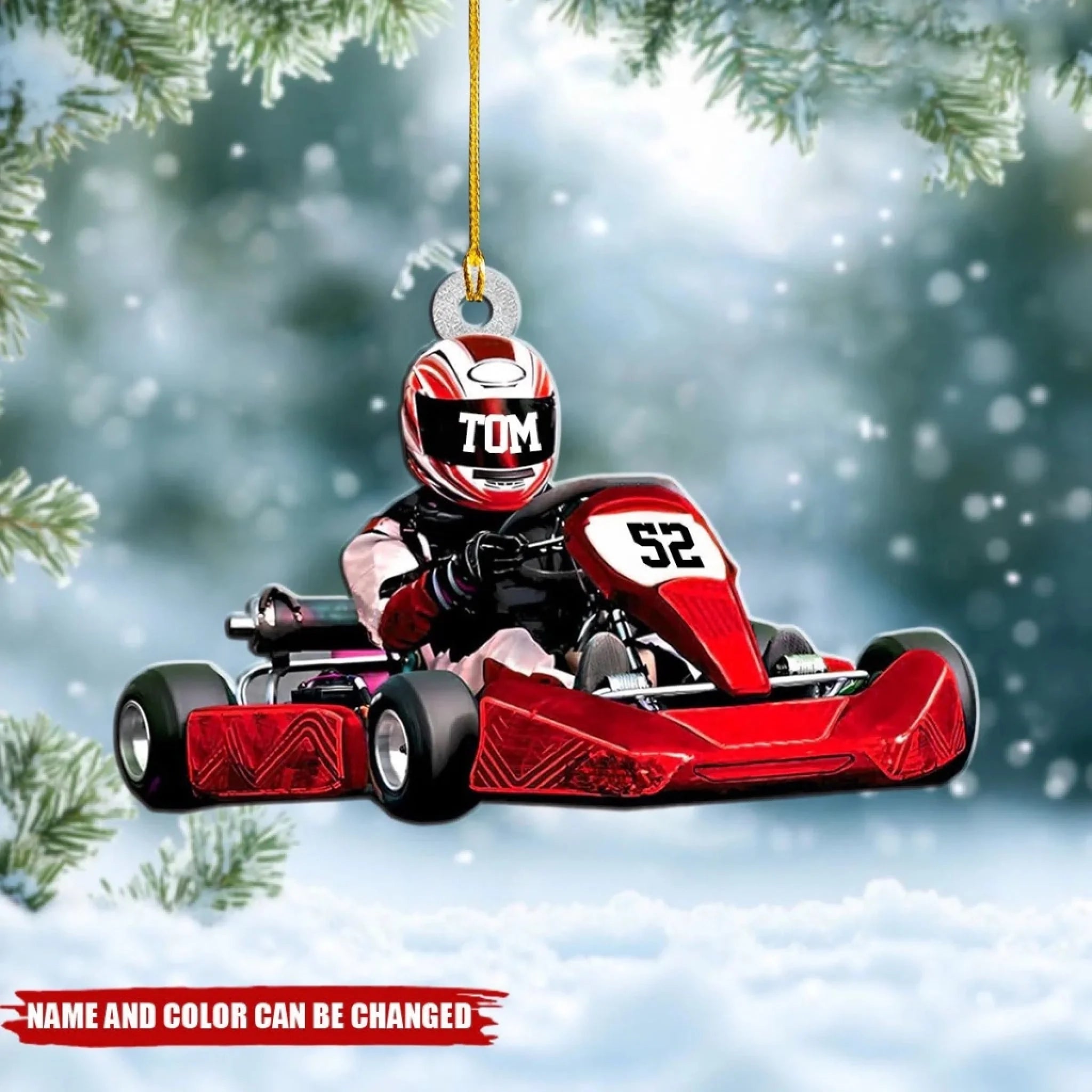Personalized Race Christmas Ornament, Race Car Ornament, Gift For Race ...