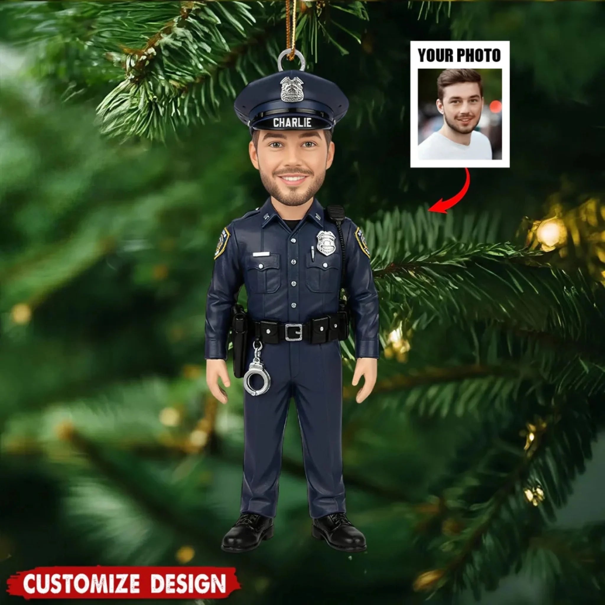 Proud To Be Police Officer - Personalized Police Officer Ornament ...