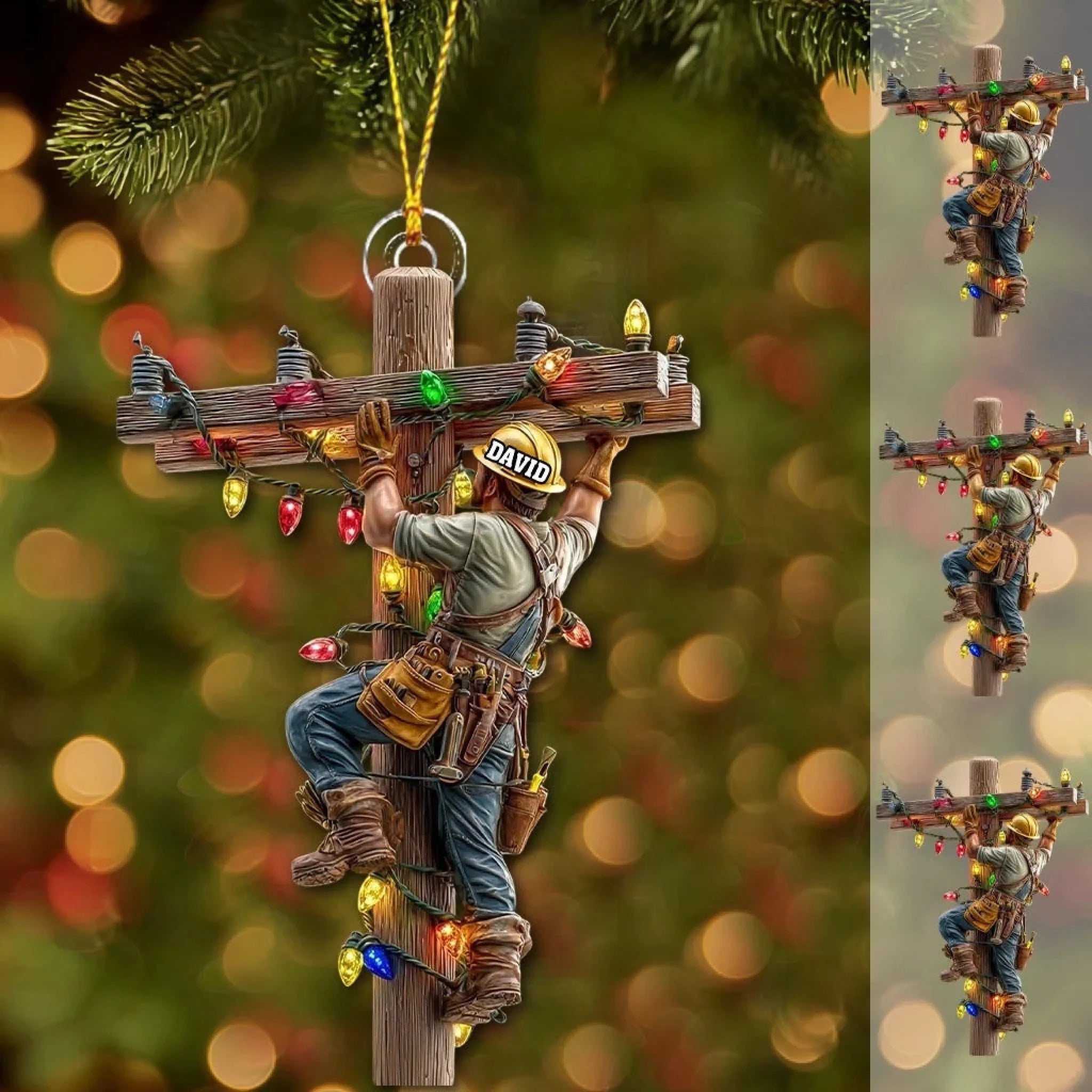 Keeping the Lights On - Personalized Lineman Ornament – Heart Melting