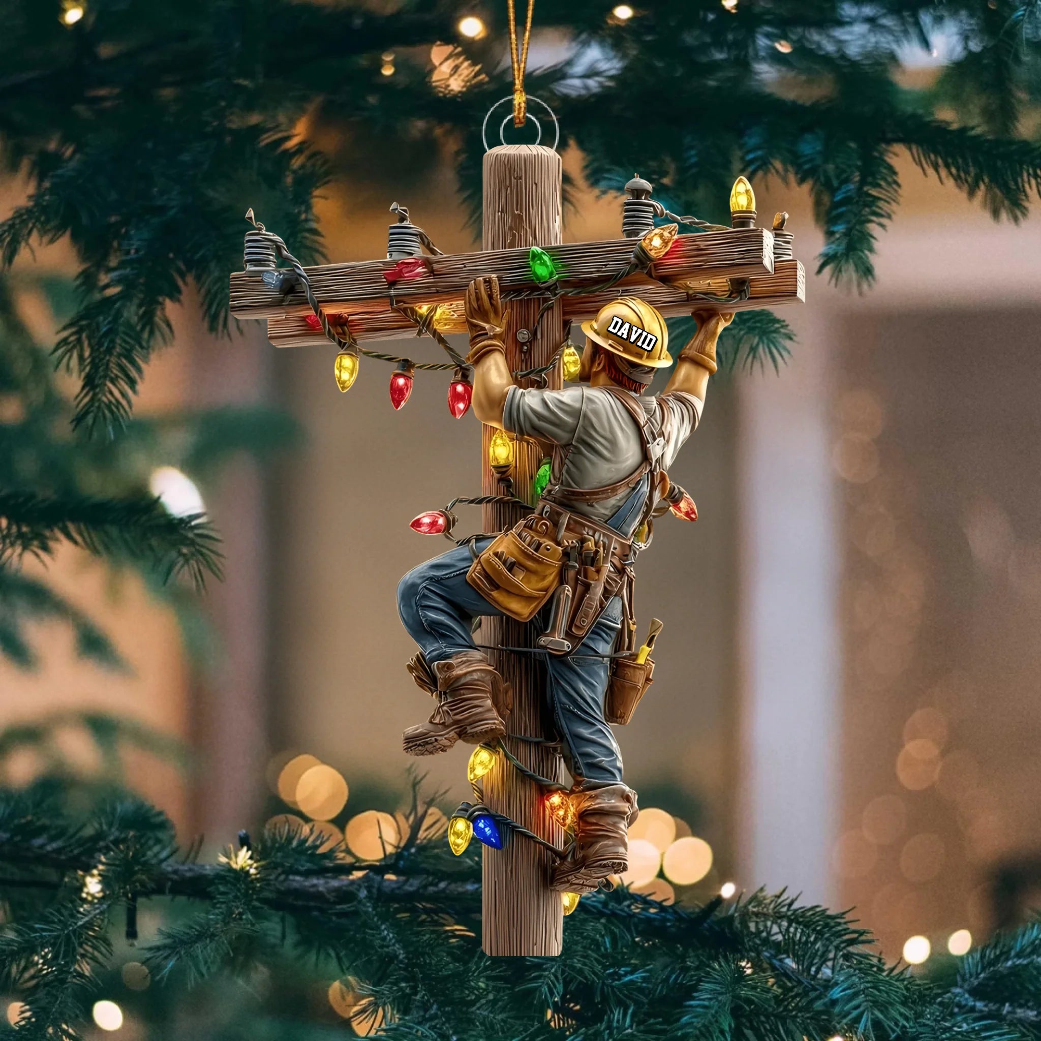 Keeping the Lights On - Personalized Lineman Ornament – Heart Melting