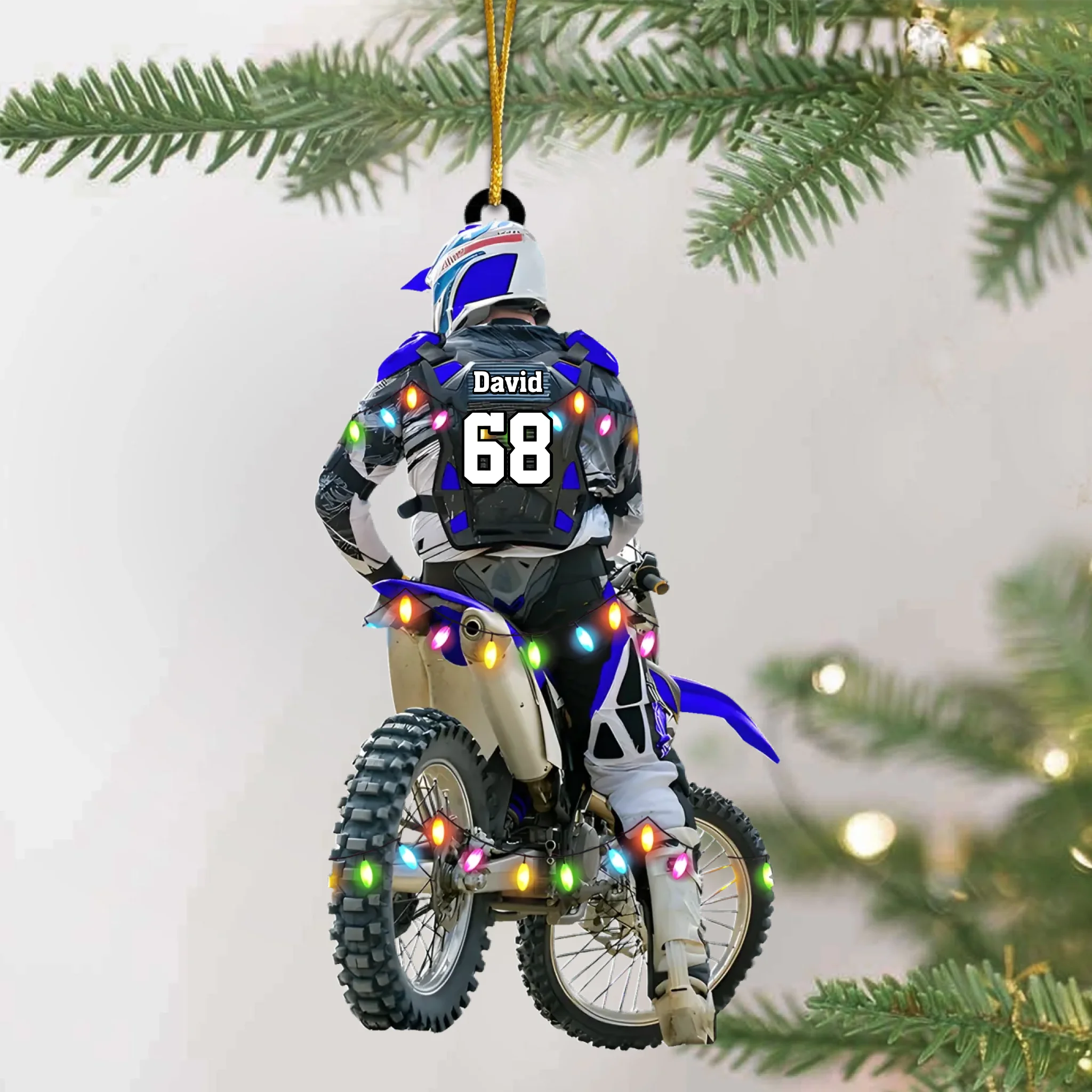Personalized Motocross Dirt Bike Christmas Ornament - Gift for Motocro ...