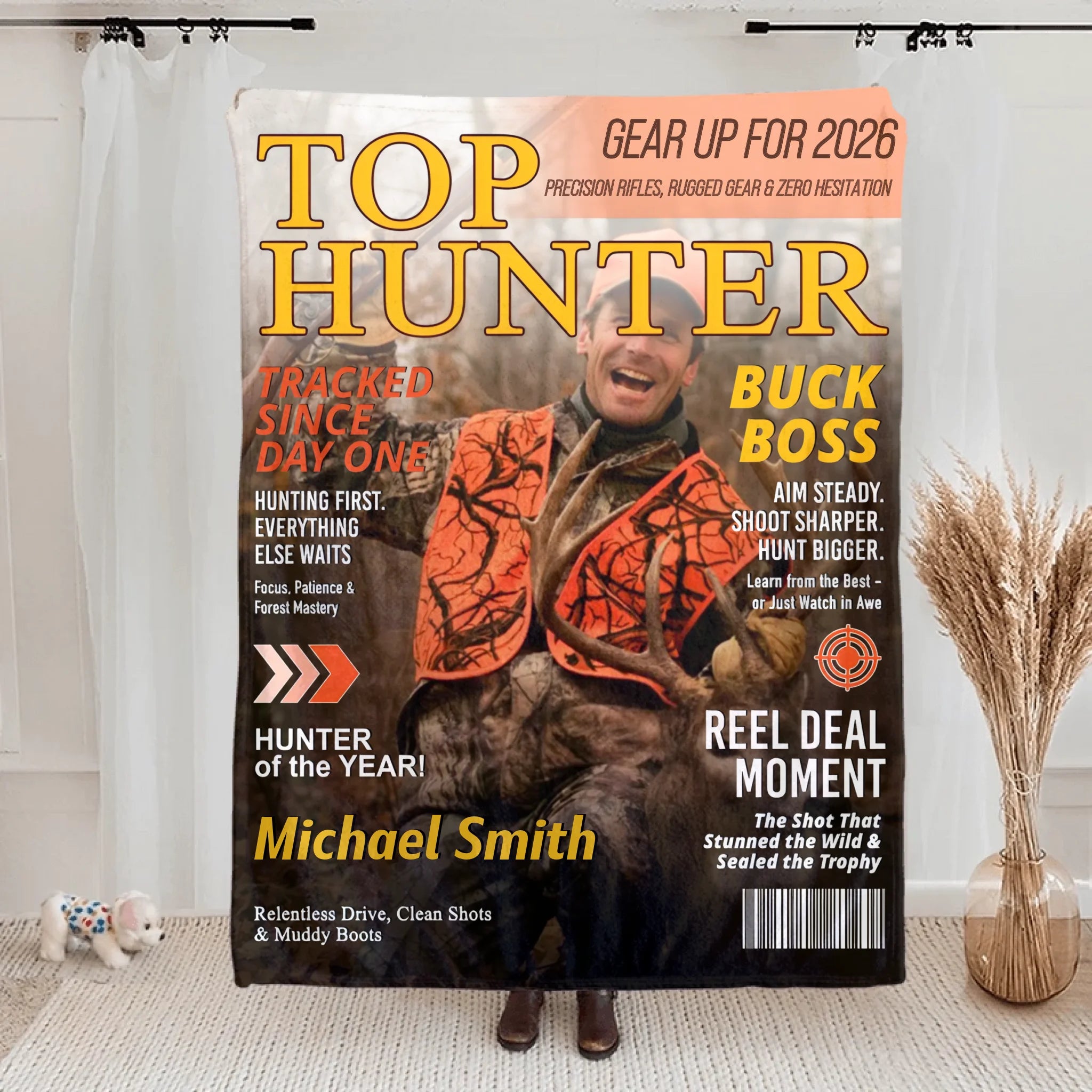 Custom Hunting Magazine Blanket - Personalized Hunting Gifts – Heart ...