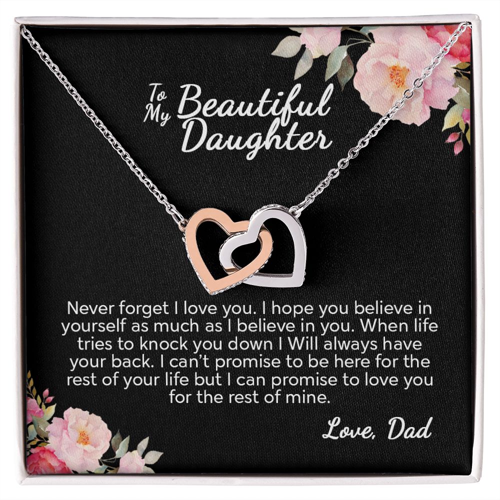 To My Beautiful Daughter From Dad | I Can Promise | Interlocking Heart ...