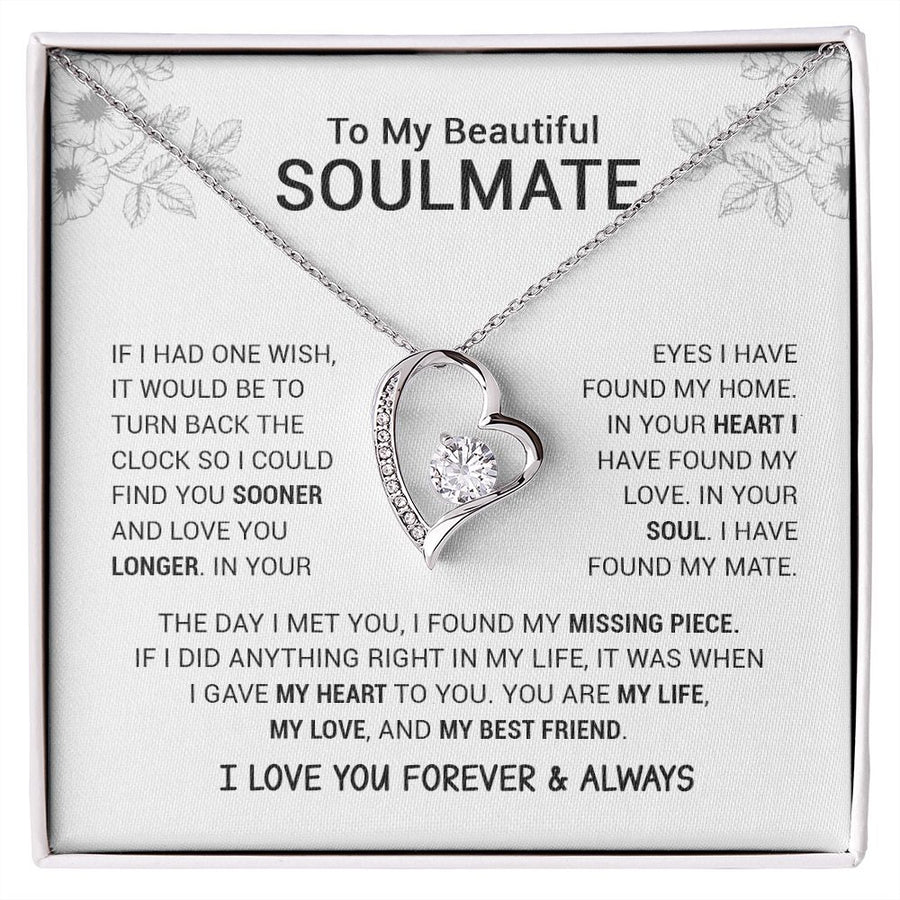 To My Beautiful Soulmate | I Have Found My Mate | Forever Love Necklac ...