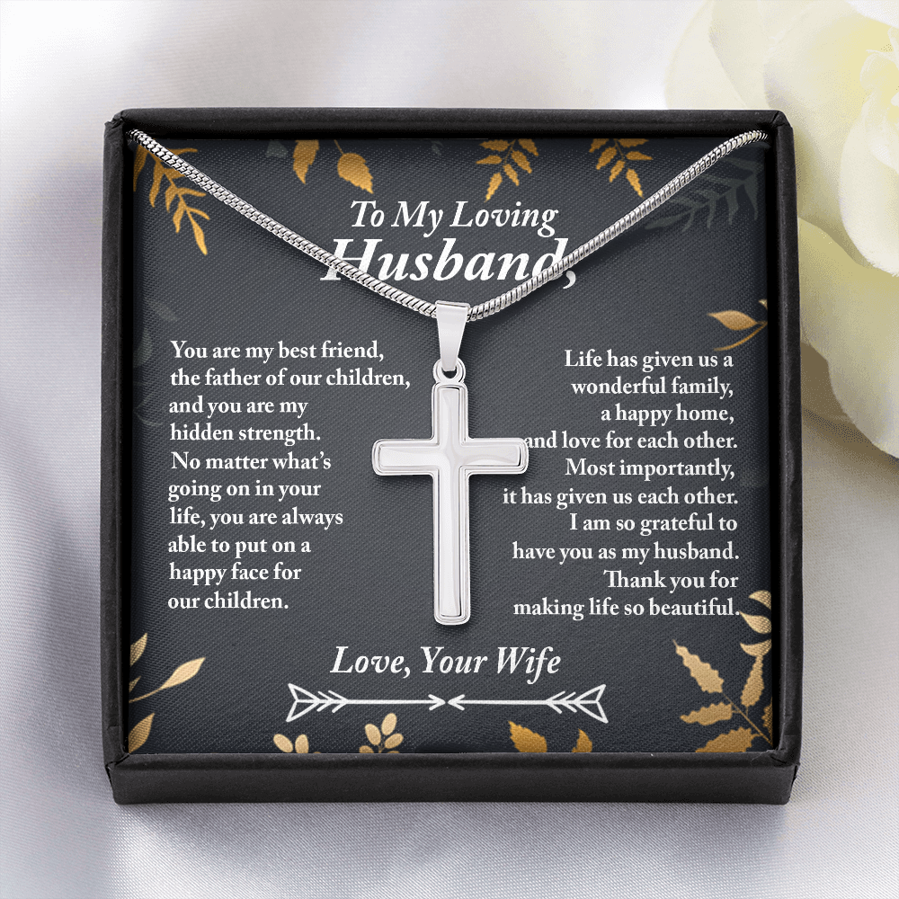 To My Husband Cross Necklace, Christmas Gift Ideas for Husband, Annive ...
